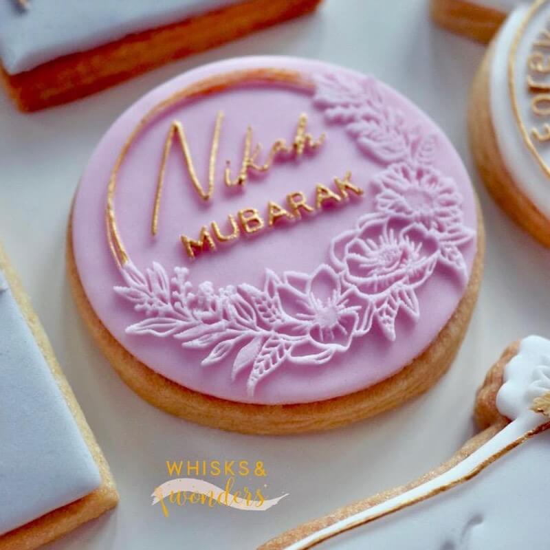 Nikah Mubarak Cookie Debosser Stamp | Fondant Outbosser-CosyBloom